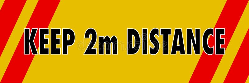 Keep Your Distance Warning Sign Stock Photo - Image of social, signage ...