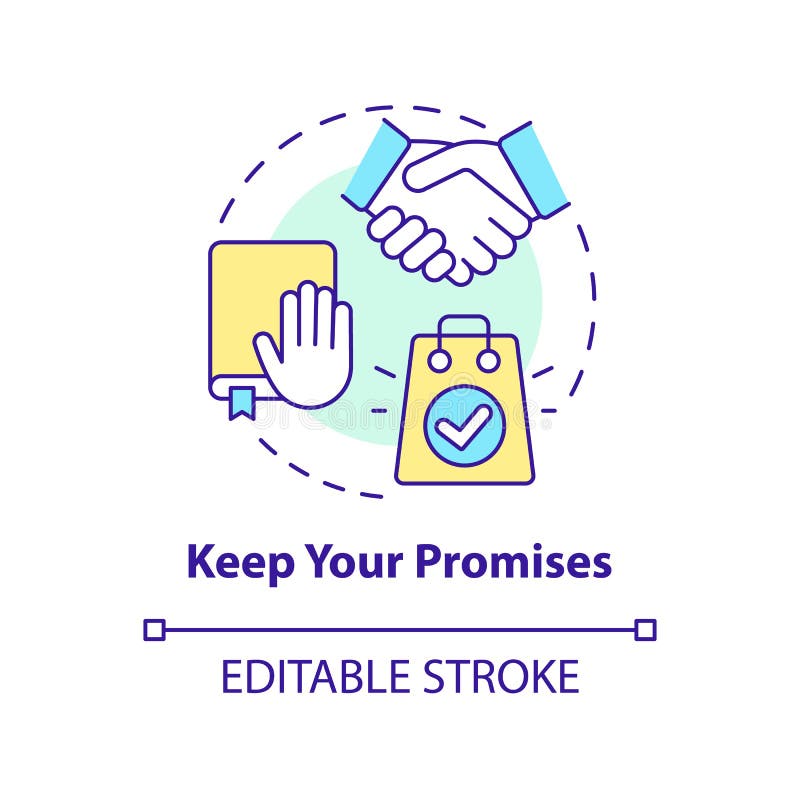 Keep Your Promises Concept Icon Stock Vector - Illustration of promise ...