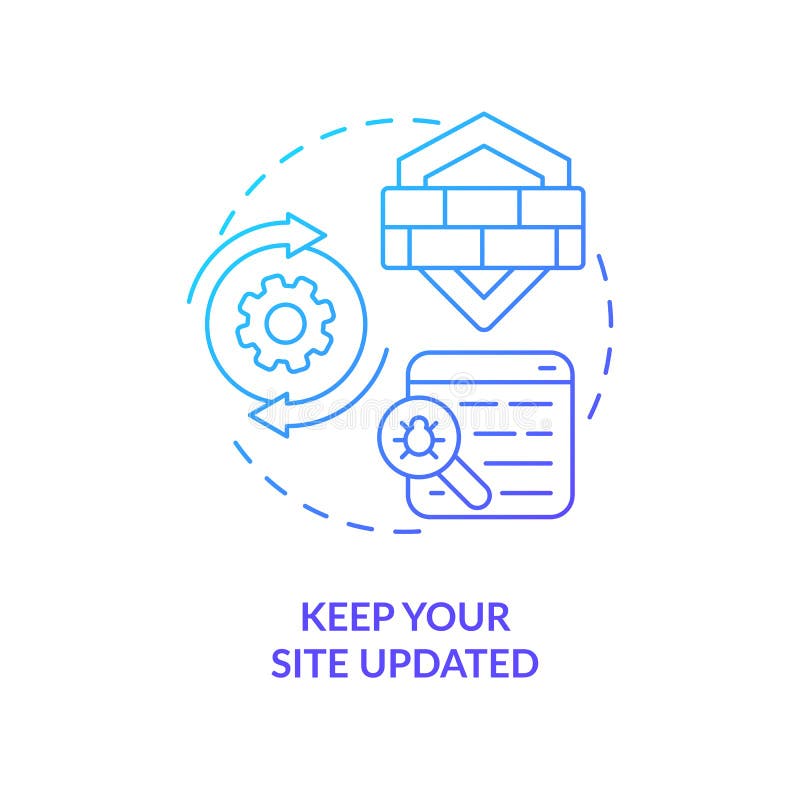 Keep Your Site Updated Blue Gradient Concept Icon Stock Vector ...