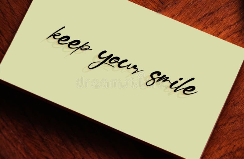 Keep Your Smile Concept on Postit Note Stock Photo - Image of symbol ...