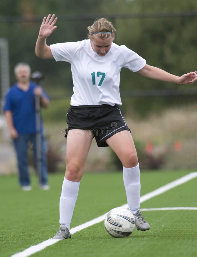 Soccer Going in for the Kick Stock Image - Image of education, football ...