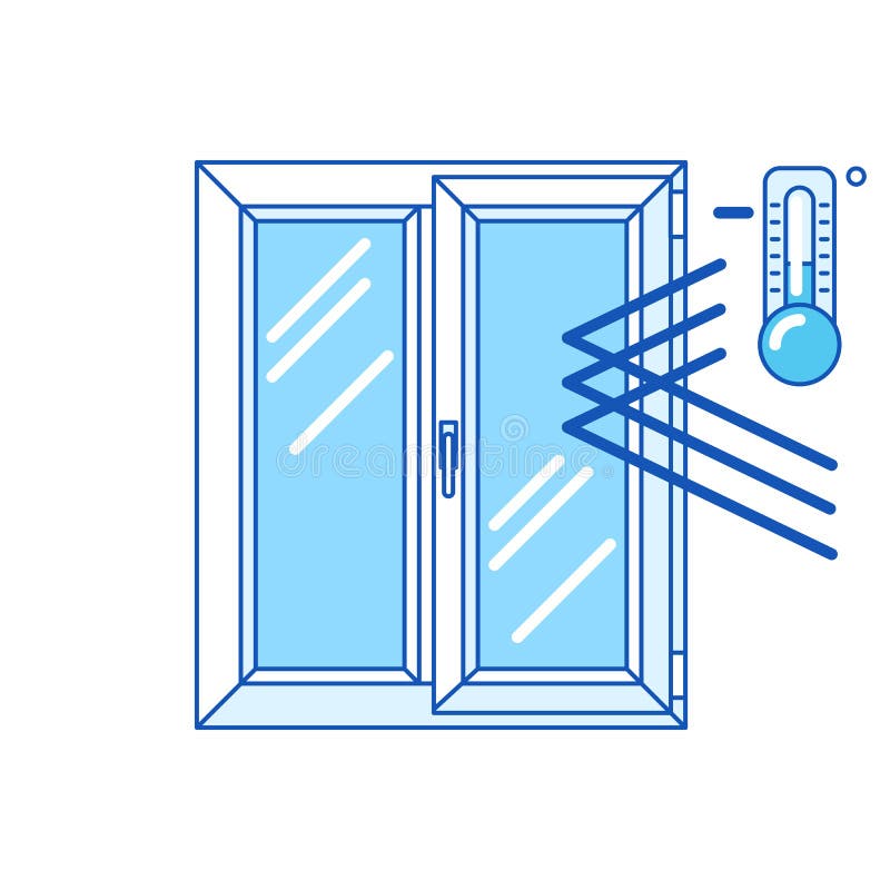 Keeping Cold Temperature Inside House with Double Glazed Window. PVC ...