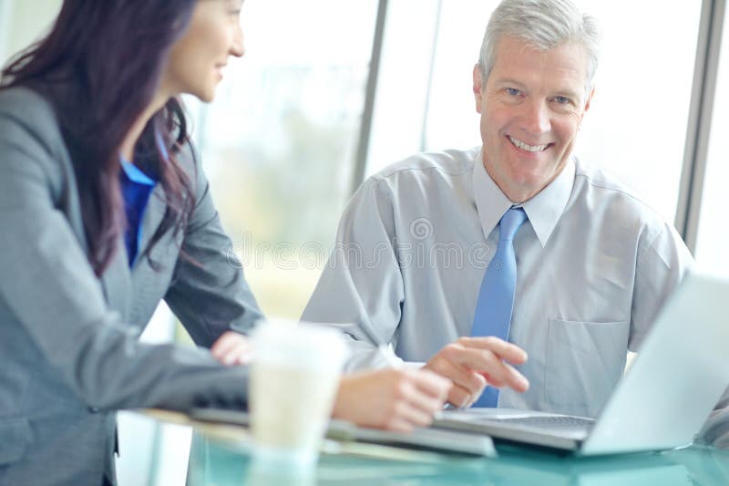 Keeping Communication Channels Open. Two Executives Having a Business ...