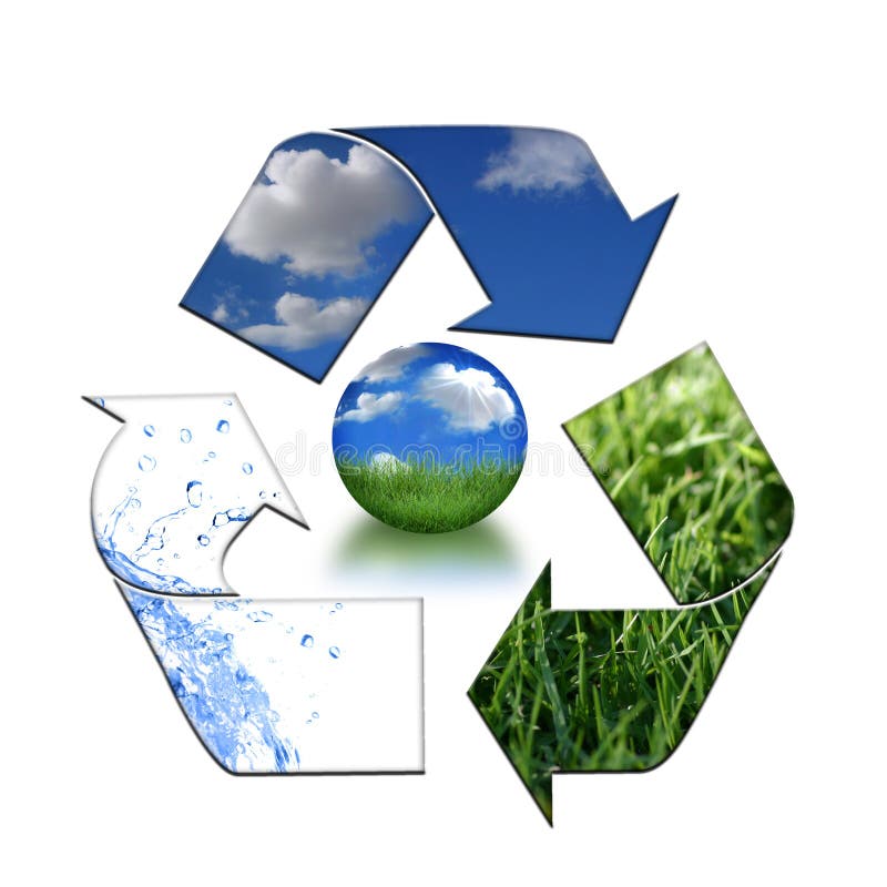 Keeping the Environment Clean with Recycling Stock Illustration ...