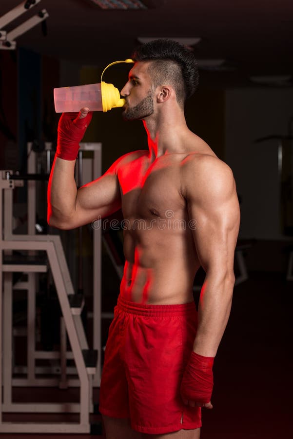 Keeping Himself Hydrated stock image. Image of muscle - 37208909