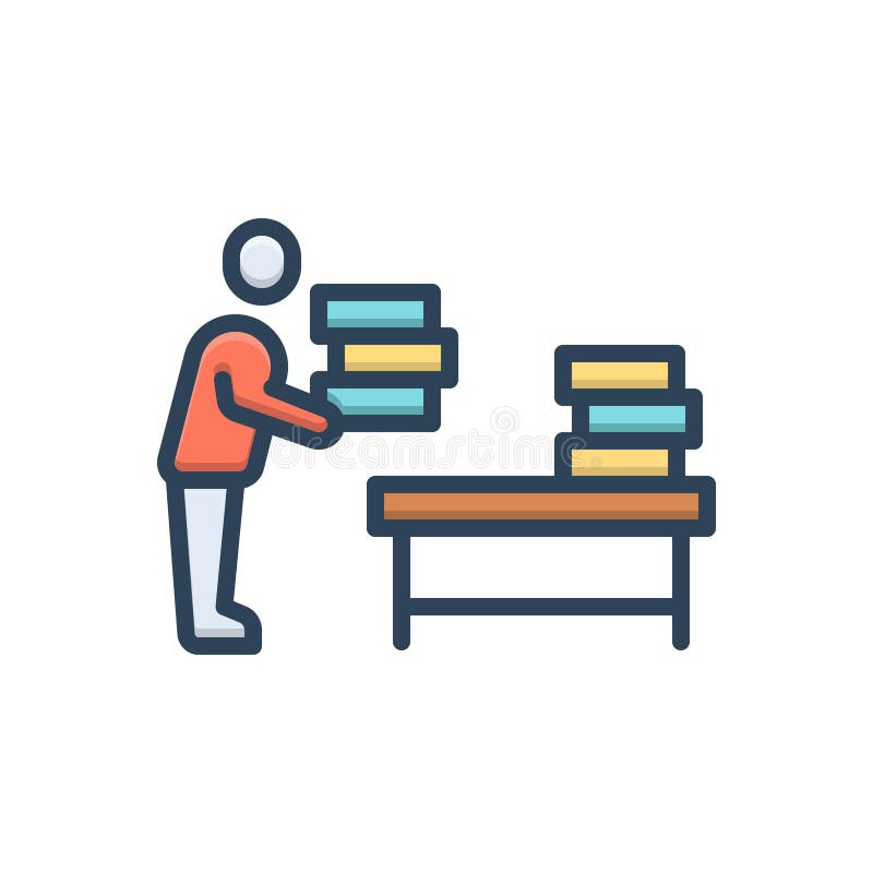Color Illustration Icon for Keeping, Book and Notebook Stock ...