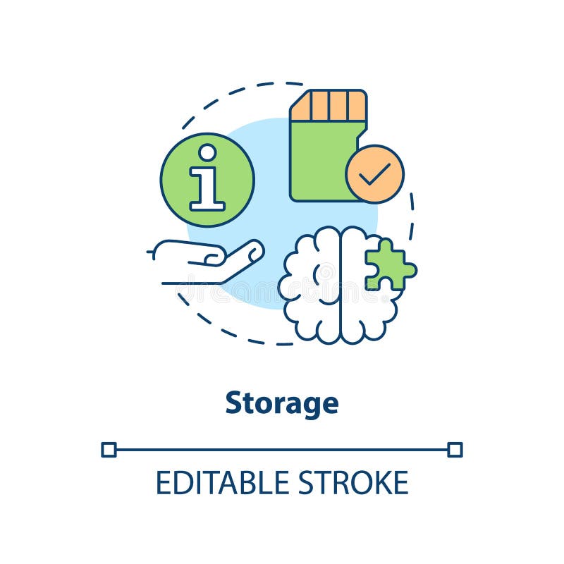 Keeping Information in Brain Concept Icon Stock Vector - Illustration ... Keeping Information in Brain Concept Icon Stock Vector - Illustration ...