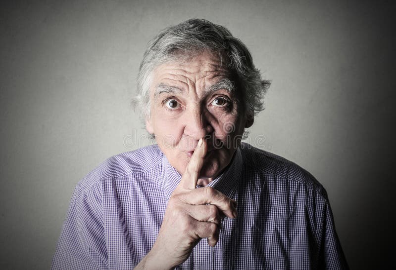 Keeping silence stock image. Image of elder, pension - 52296365