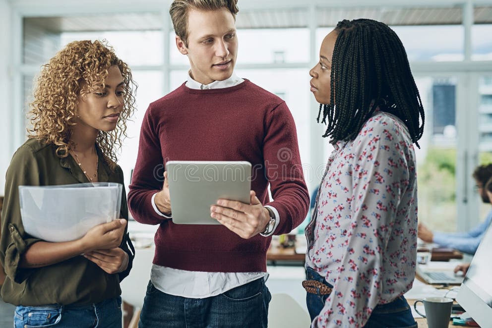 Keeping Tabs on Work Tasks As a Team. a Group of Colleagues Using a ...