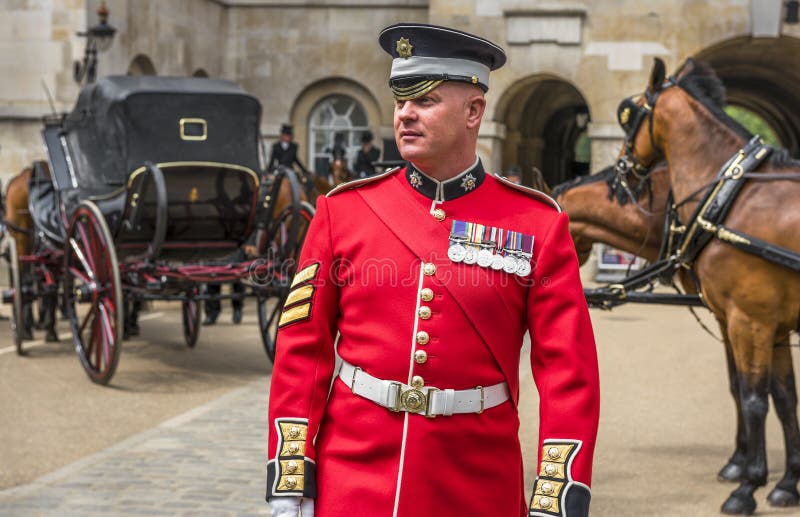 Coachmen and Guards in Whitehall Yard Editorial Image - Image of people ...