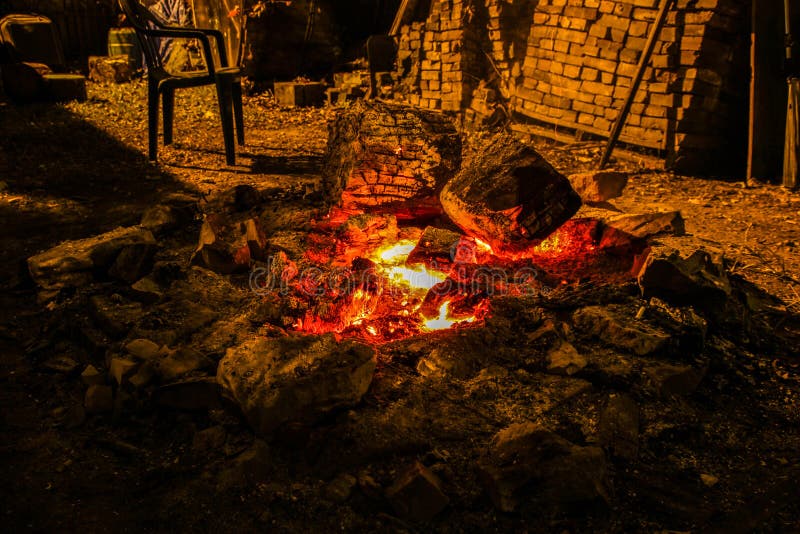 Keeping warm stock photo. Image of burn, lava, destroyed - 92285424