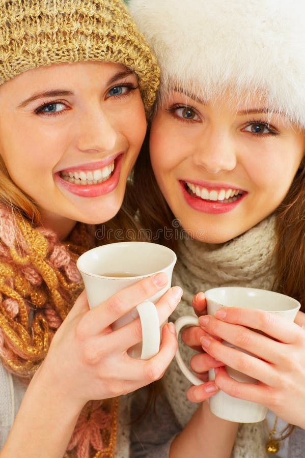 Keeping Warm in Winter stock image. Image of hair, posing - 1987493
