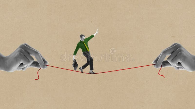 Keeping Working Balance, Taking Professional Risks. Man, Employee ...