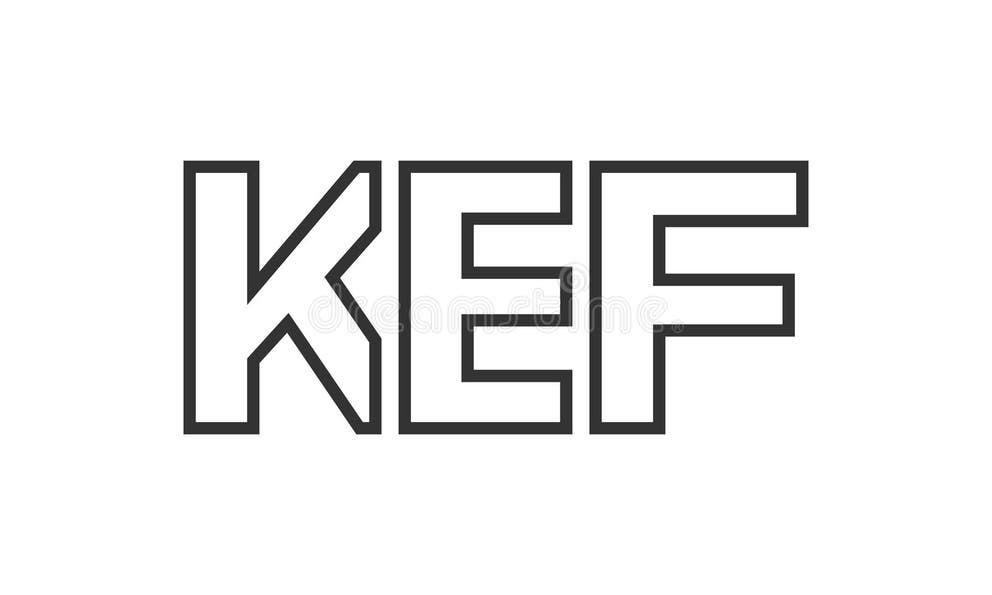 KEF Logo Design Template with Strong and Modern Bold Text. Initial ...