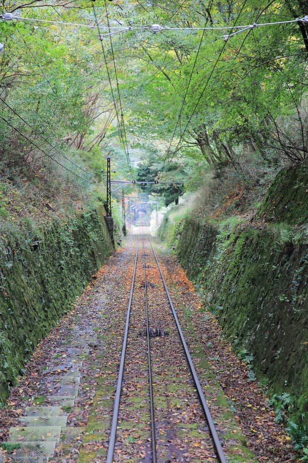 Keifuku Cable Line stock image. Image of move, hill, peak - 93258143