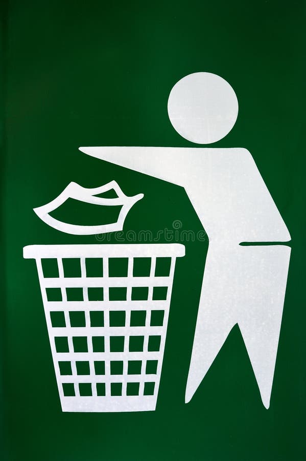 Kein Abfallzeichen Von Trashcan Stockbild - Bild von verboten, verbot ...
