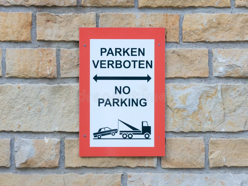 Kein Auto Oder Parkverbotsschild Stockbild - Bild von regelung ...