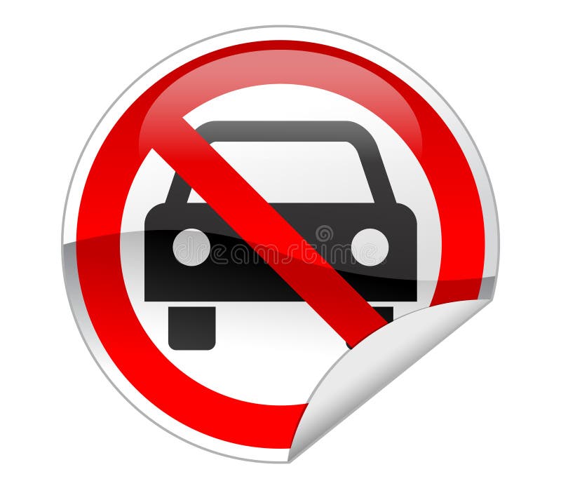 Kein Auto-Zeichen stock abbildung. Illustration von warnung - 8569718