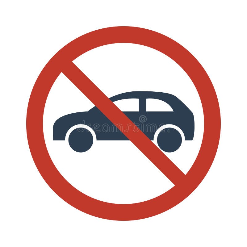 Kein Auto-Zeichen stock abbildung. Illustration von restrict - 8569718