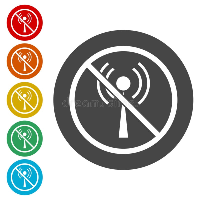 Keine Internet- Und Wi-FI Unterzeichnen, 6 Eingeschlossene Farben ...