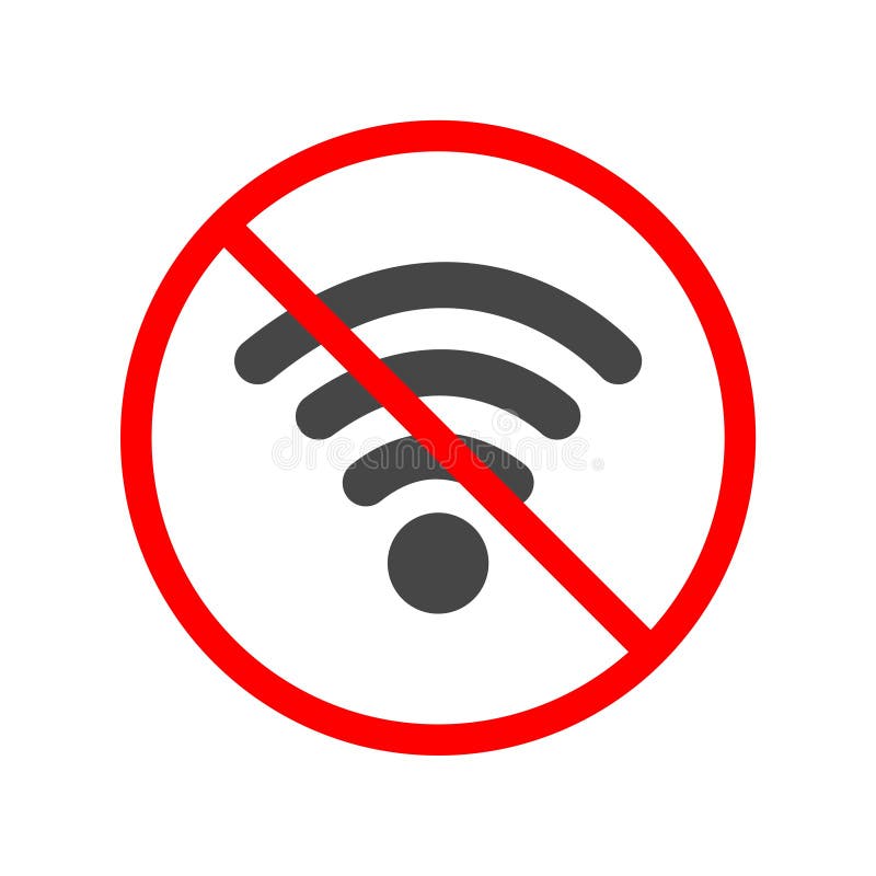 Kein Internet Und Wi-FI-Zeichen Vektor Abbildung - Illustration von ...