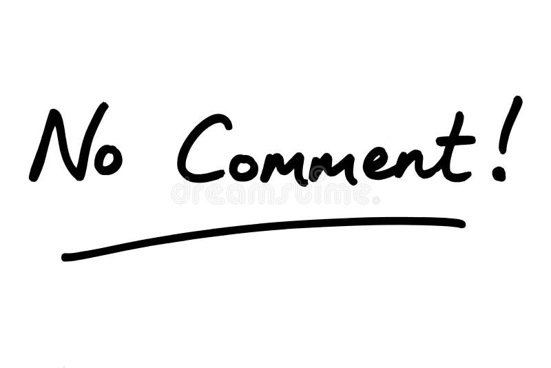 Kein Kommentar! stock abbildung. Illustration von plaudern - 86702608