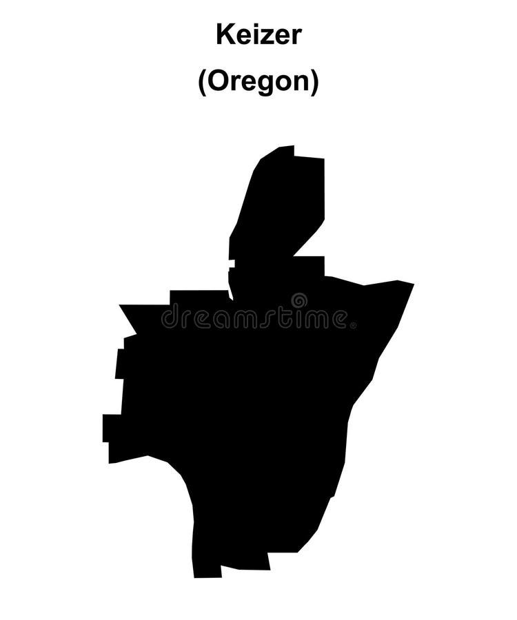 Keizer outline map stock vector. Illustration of silhouette - 357530751