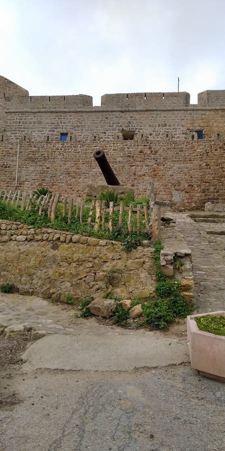 Kelibia historical castle stock image. Image of building - 212380437