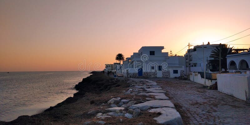 Kelibia Tunisie Courniche View Editorial Stock Photo - Image of shore ...