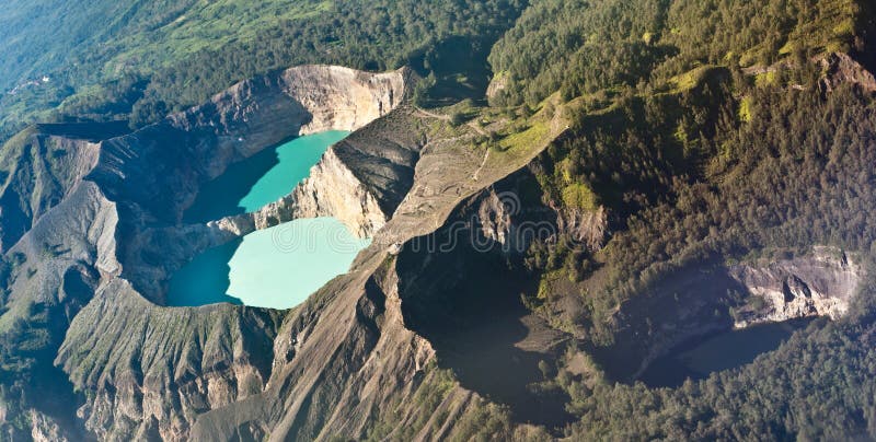 Standpunkt an Kelimutu-Vulkan, Flores, Indonesien Stockbild - Bild von ...