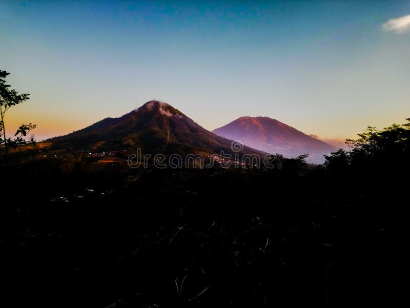 Kelir mount stock image. Image of sunset, kelir, mountain - 164777843