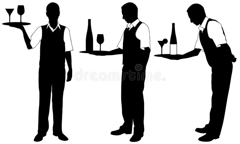 Kellner vektor abbildung. Illustration von funktion, leute - 49136194