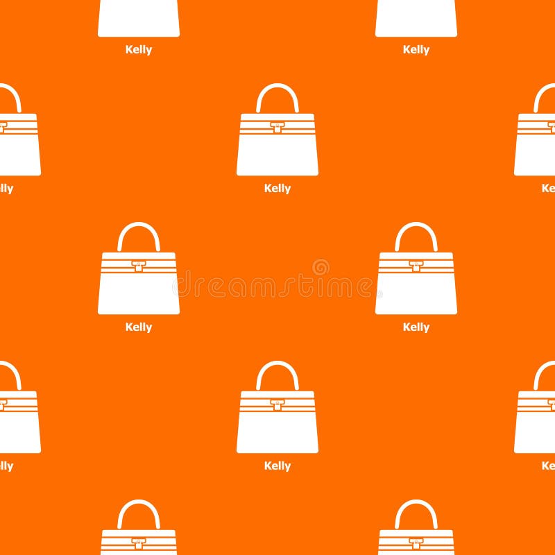 Kelly Bag Pattern Vector Orange Stock Vector - Illustration of journey ...