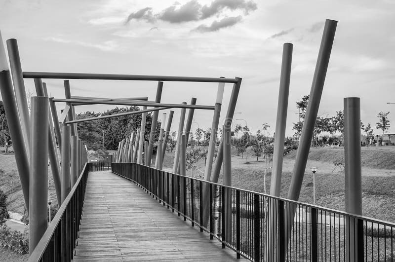 Kelong Bridge, Punggol Waterway, Singapore Stock Image - Image of ...