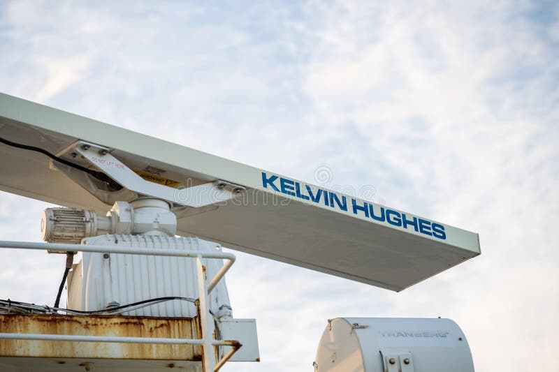 Kelvin Hughes Radar on the Mast of a Car Ferry.. Editorial Stock Image ...