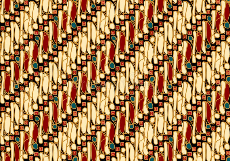 Modern Batik Parang Motif Pattern Stock Illustration - Illustration of ...