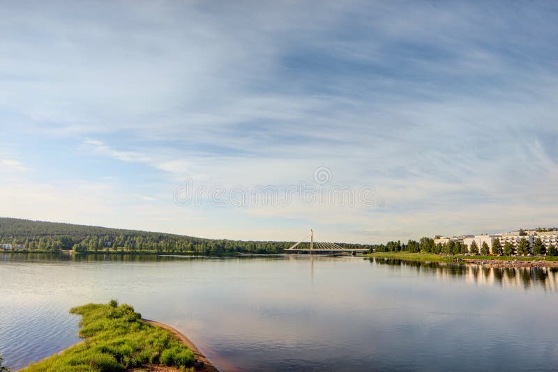 Kemijoki river stock image. Image of horizon, finland - 33311635