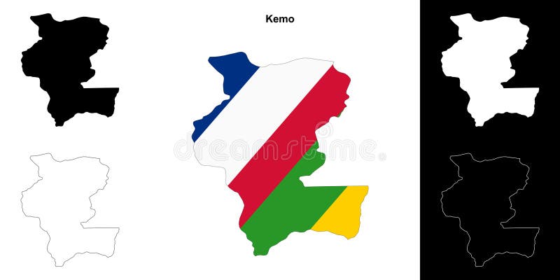 Kemo outline map stock vector. Illustration of territory - 356540931