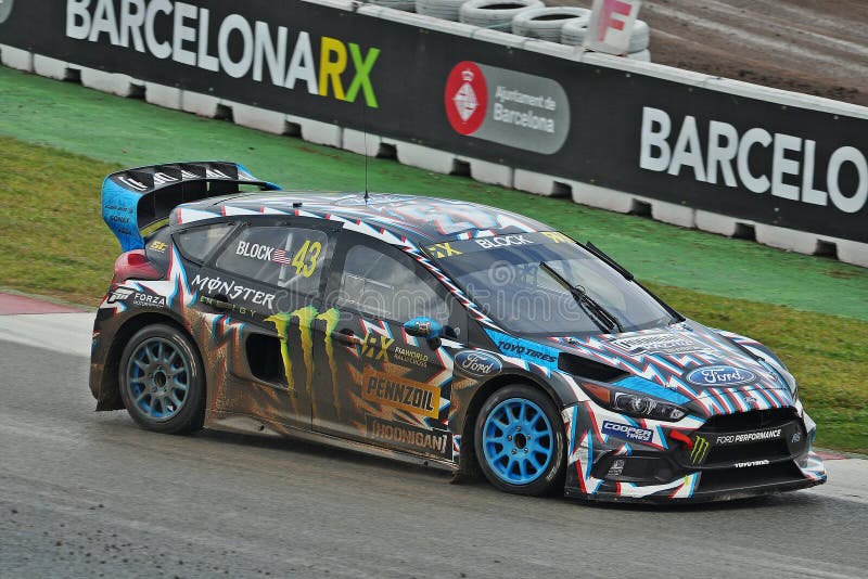 Ken Block Ford Focus RS fotografía editorial. Imagen de barcelona ...