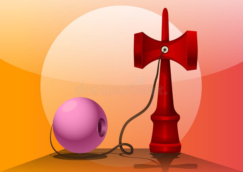 Kendama, illustration stock vector. Illustration of handle - 25966820