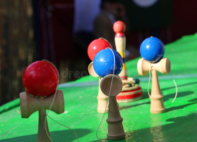 Kendama Japanese Toy. Selective Lightning. Stock Image - Image of ...
