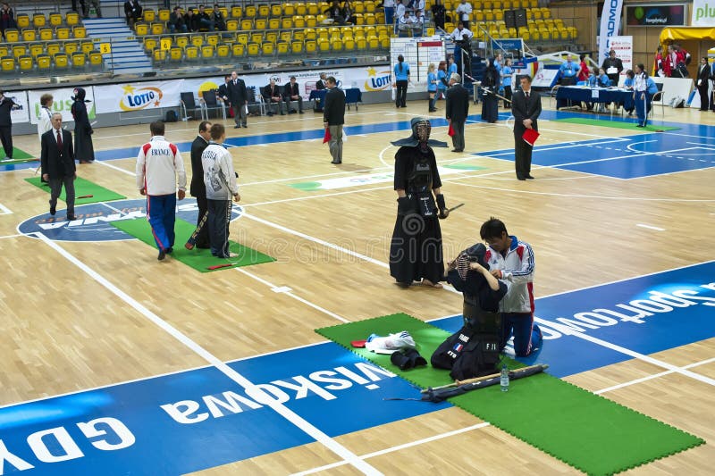 Kendo match in action editorial stock photo. Image of athlete - 16384883