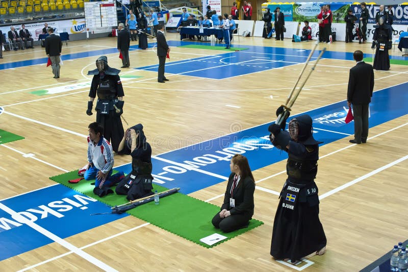 Kendo match in action editorial stock photo. Image of athlete - 16384883