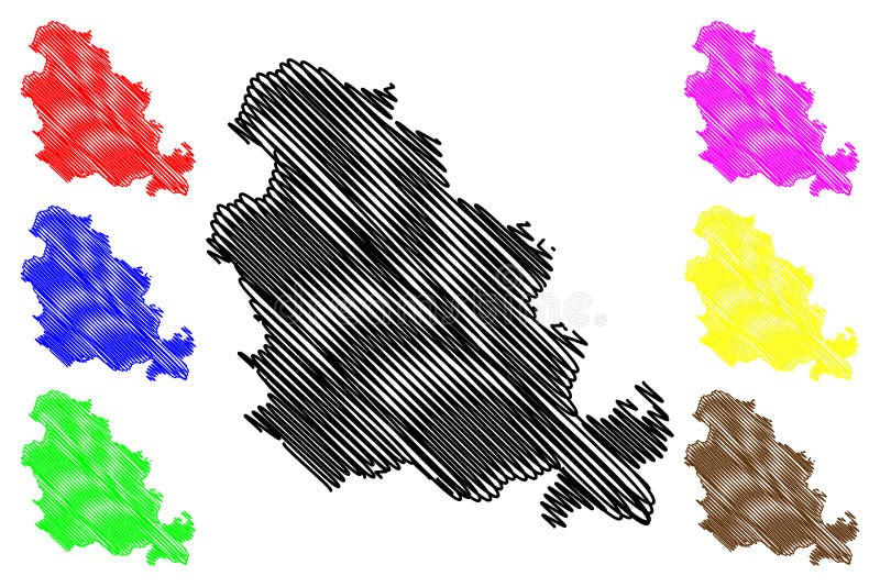 Kendujhar District Odisha State, Republic of India Map Vector ...