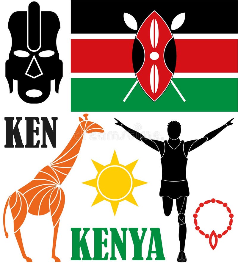 Kenia ilustración del vector. Ilustración de elemento - 49162555