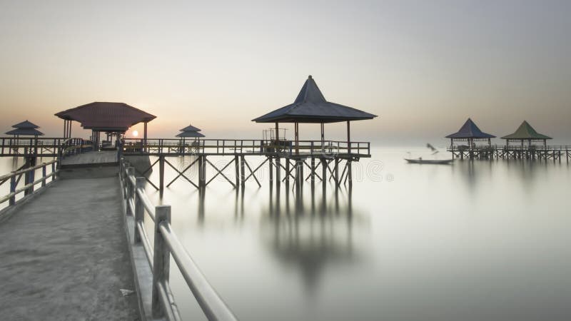 The Beauty Of The Kenjeran Beach In Surabaya, Indonesia Stock Photo ...