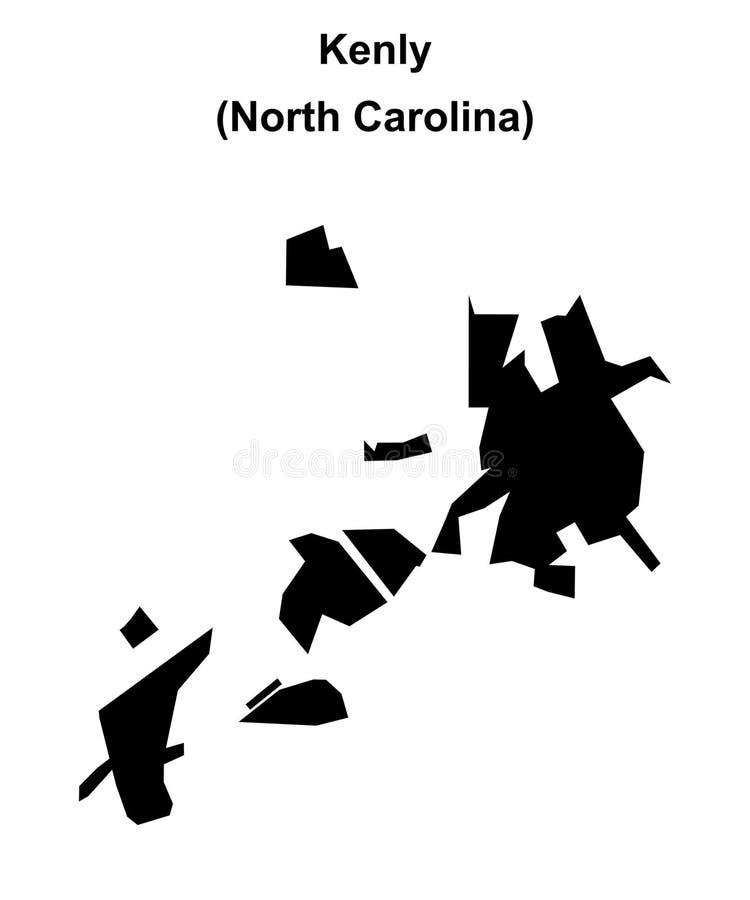 Kenly outline map stock vector. Illustration of border - 387544104