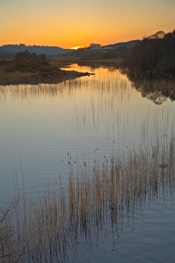 Kenmare Bay stock photo. Image of evening, boats, mountains - 13390274