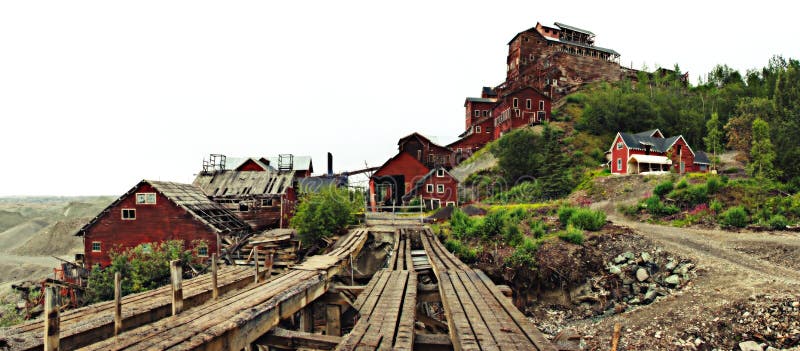 Kennecott Mine Panorama stock image. Image of mccarthy - 4428819