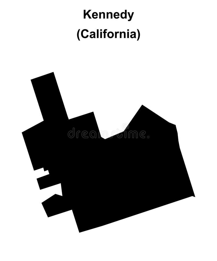 Kennedy outline map stock vector. Illustration of boundaries - 386061487